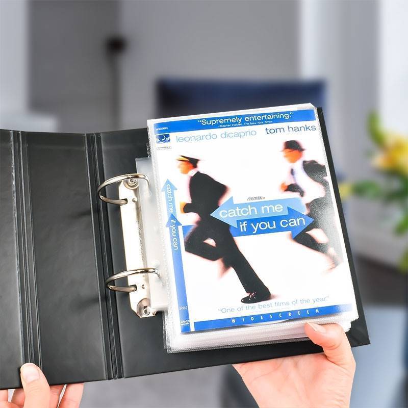 Double DVD storage sleeve for 2 DVDs - space for cover