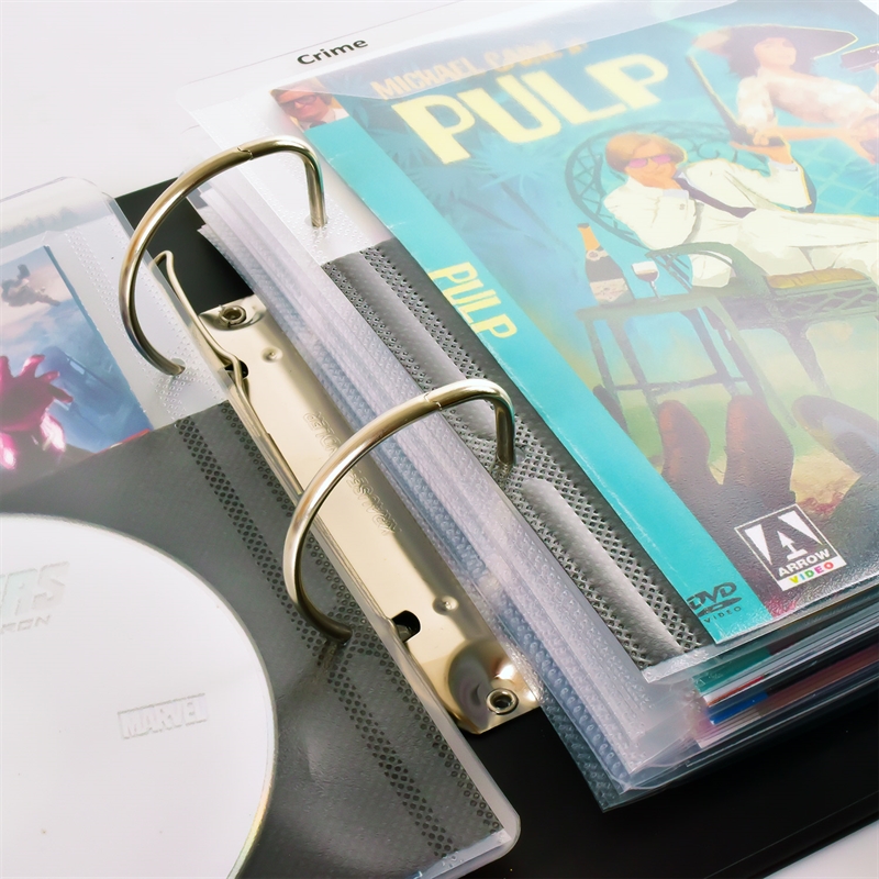 Single / Double DVD sleeves with felt and binder holes
