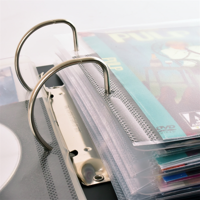 Single / Double DVD sleeves with felt and binder holes